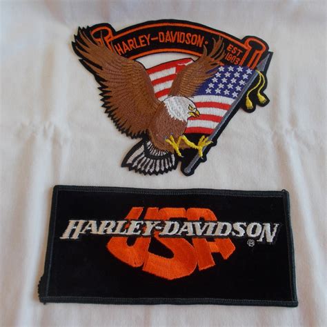 Embroidered Harley Davidson Patches Etsy