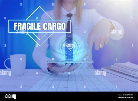 Handwriting Text Fragile Cargo Internet Concept Breakable Handle With
