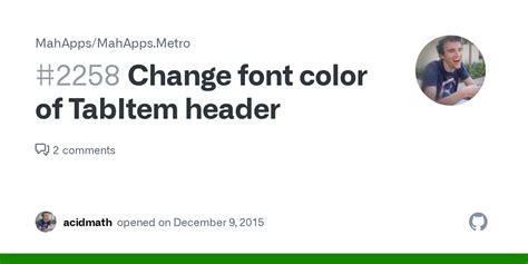 Change Font Color Of TabItem Header Issue MahApps MahApps Metro GitHub