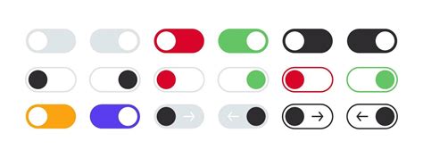 Switch Buttons Icons Set On Off Toggles Switch Buttons Vector Scalable Graphics 24775874