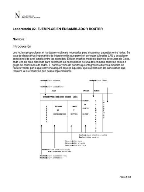 Semana1 Lab 2 Assembler Router Pdf Enrutador Computación