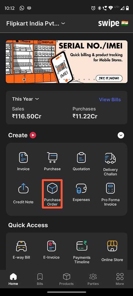 How To Create Purchase Order In Android Android Swipe