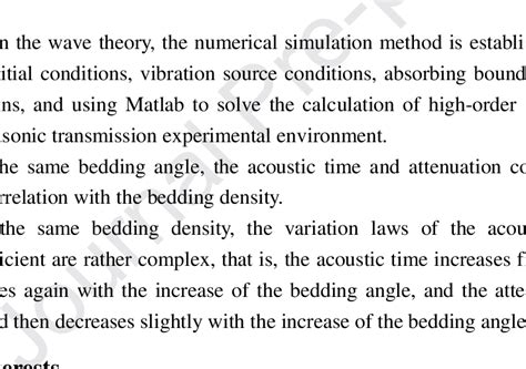 Relationship Between The Attenuation Coefficient And The Bedding Angle