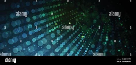 Abstract Technology Digital Circles Of Particles Futuristic Background Big Data Visualization
