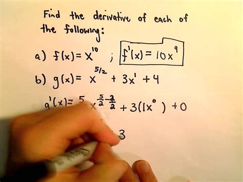 power rule derivative examples