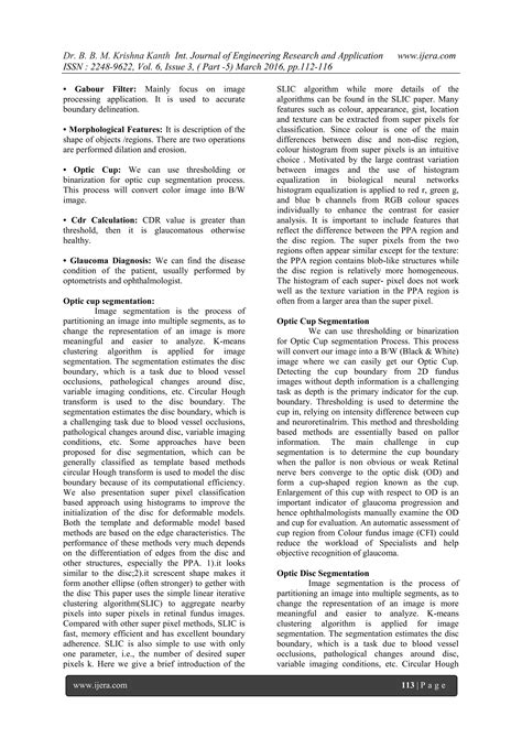 Glaucoma Screening Test By Segmentation Of Optical Discand Cup Segmentation Using Matlab Pdf