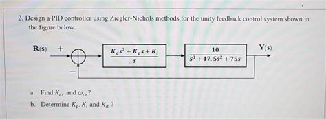 Solved Design A PID Controller Using Ziegler Nichols Chegg
