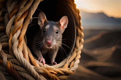 Premium Photo A Rat In A Barrel With The Word Rat On It