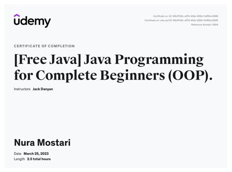nura mostari joty on linkedin udemy course completion certificate
