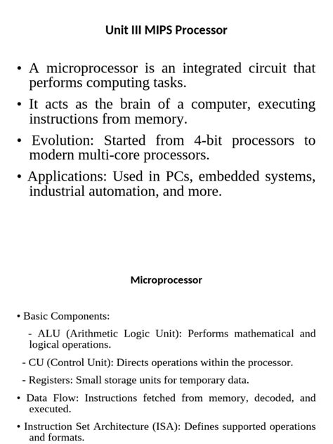Mips Pdf Central Processing Unit Computer Architecture