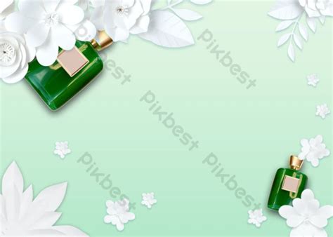 Green Packaging Background Bottle Of Perfume Psd Free Download Pikbest