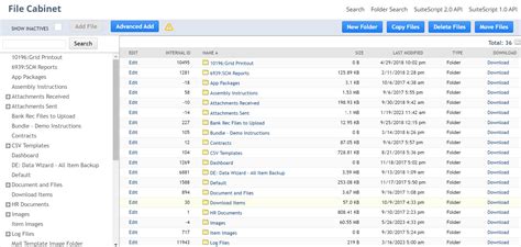 The NetSuite File Cabinet SuiteRep