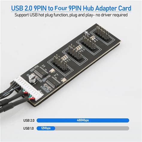 【expert Recommended】 9pin Usb Header Splitter With Sata Power Cable Internal Usb Hub Extension
