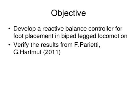 PPT Reactive Balance Control In Walking Based On A Bipedal Linear Inverted Pendulum Model