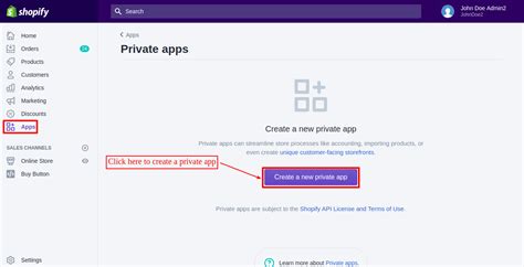 How To Create Private App On Shopify Js Sdk Token