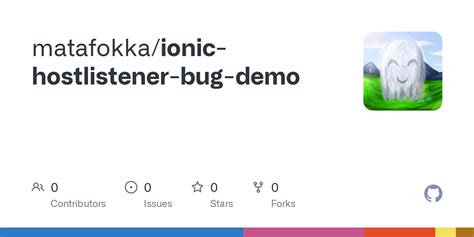 github matafokka ionic hostlistener bug demo