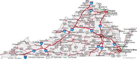 Map Of Virginia Cities Virginia Road Map