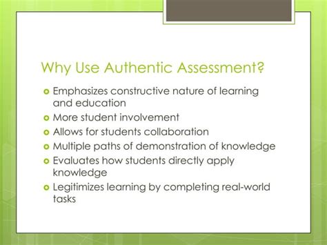 Authentic Assessment Ppt