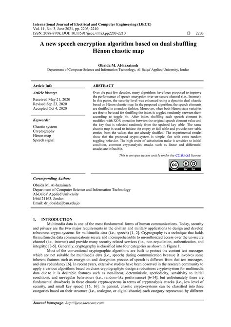 A New Speech Encryption Algorithm Based On Dual Shuffling Hénon Chaotic