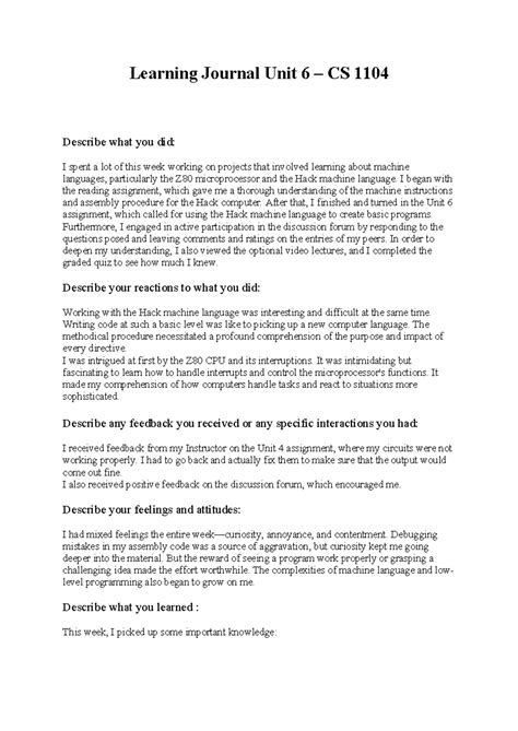 Learning Journal Unit 6 I Began With The Reading Assignment Which
