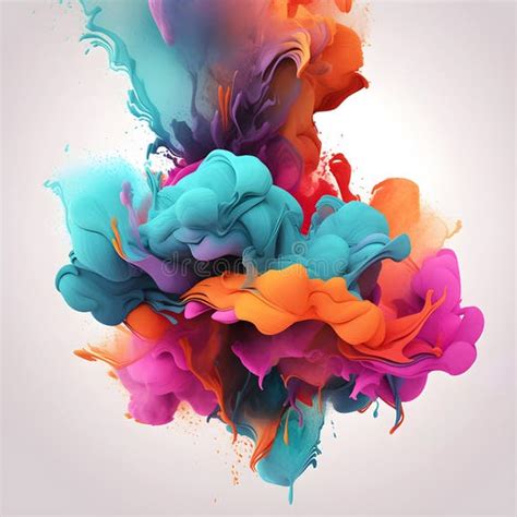 Abstract Background Colorful Liquit Ink Generative Ai Stock