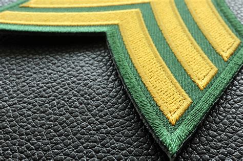 Green And Yellow Sergeant Chevron Patch By Ivamis Patches