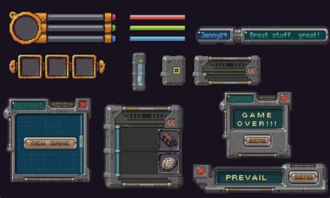 Draw Pixel Art Game Ui Hud Assets Pixel Bars Frames Retro And Gui