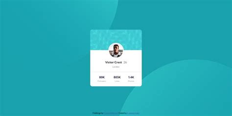 Frontend Mentor Profile Card Component Using Flex Coding Challenge Solution