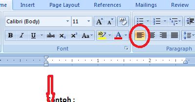 Fungsi Align Text Left Center Align Text Right Justify Microsoft Word