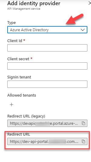 enable azure ad authentication for api management service developer