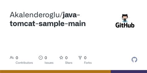 GitHub Akalenderoglu Java Tomcat Sample Main