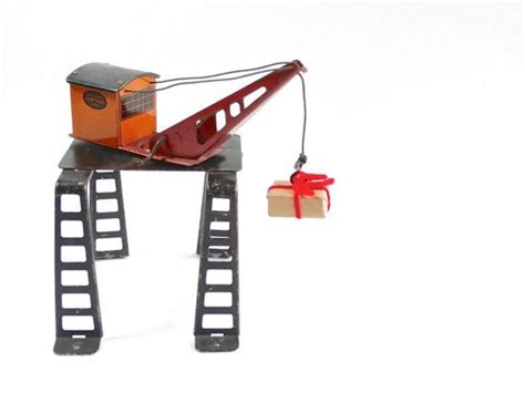 Vintage Boom Crane Marx Tin Toy Derrick Loader Model Railroad Accessory New York Central