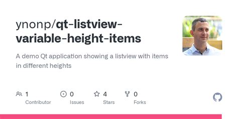 GitHub Ynonp Qt Listview Variable Height Items A Demo Qt Application Showing A Listview With