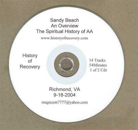 Sandy Beach Talks About Alcoholics Anonymous Cd Rom History Of