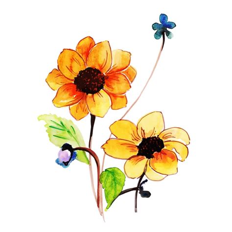 August Flowers Clipart