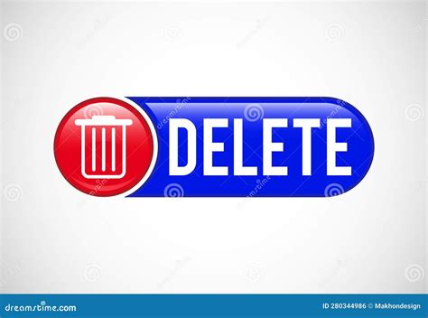 Delete Button Trash Can Bin Symbol Delete Web Icon Vector Illustration Stock Vector