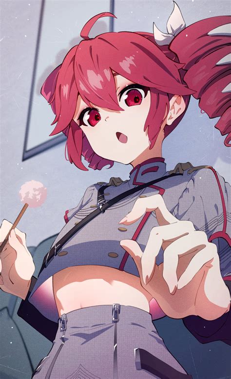 Safebooru 1girl Absurdres Ahoge Bow Buttons Double Breasted Drill