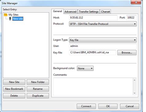 Communication Via Sshsftp Protocol Using Key Based Authentication In