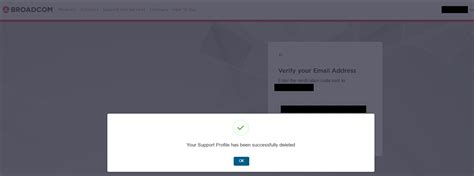 Delete Profile From All Broadcom Systems Including Support