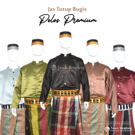 Premium Adult Makassar Bugis Traditional Closed Jacket Sengkang Woven