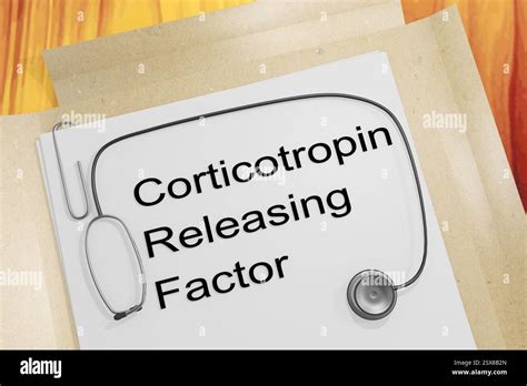 3d Illustration Of A Medical Document Titled Corticotropin Releasing
