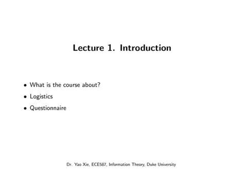 Lecture 1 Introduction Ppt