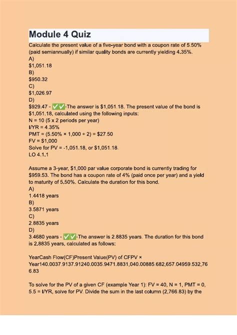 Module 4 Quiz Questions And 100 Verified Correct Answers With Complete Solutions Latest Update