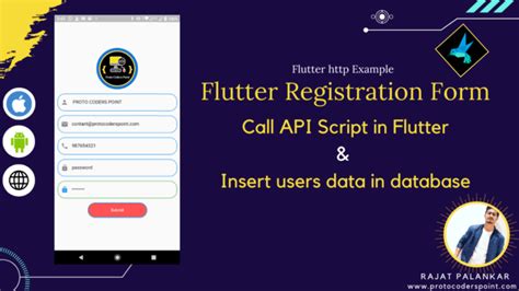 Flutter Registration Api Call In Flutter To Store Data To Database