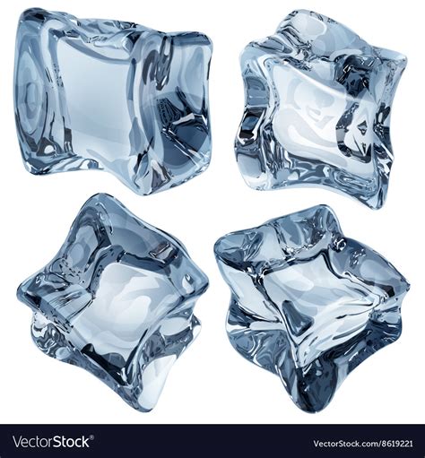 Ice Cubes Royalty Free Vector Image Vectorstock