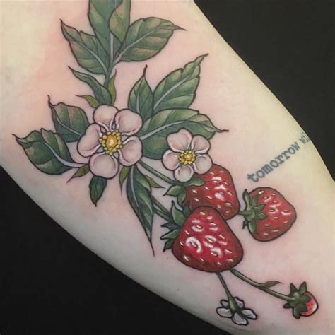 Strawberry Tattoo Tattoos Strawberry Tattoo Food Tattoos
