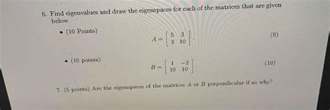 Solved Find Eigenvalues And Draw The Eigenspaces For Each Chegg