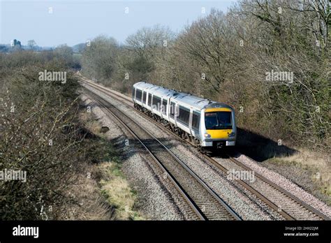 Chiltern Railways Class 168 Diesel Train At Shrewley Warwickshire Uk