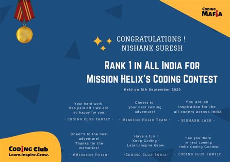 Coding Club On Linkedin Congratulations For Big Achievement On 5th Of
