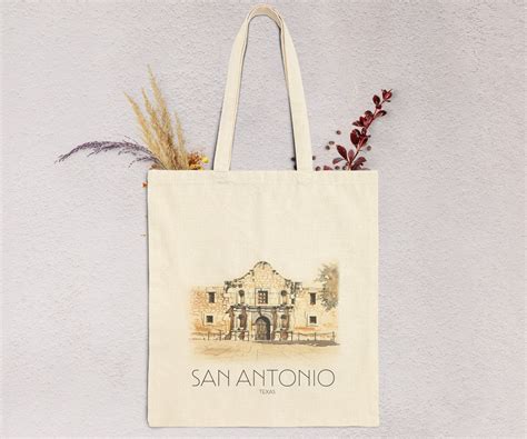 Alamo Tote Bag San Antonio Tote Bag Retro Tote Bag Cute Tote Bag